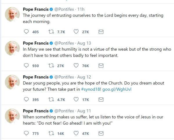 Follow Pope Francis on Twitter – Laughing Catholic